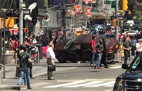 Times Square Crash Photos — Car Hits Pedestrians On Sidewalk ...