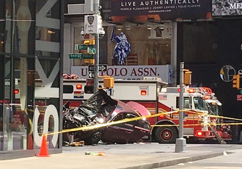 Times Square Crash Photos — Car Hits Pedestrians On Sidewalk ...