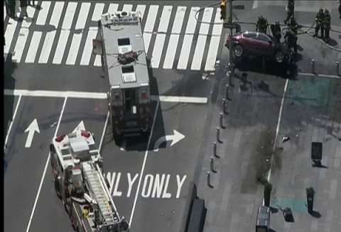 Times Square Crash Photos — Car Hits Pedestrians On Sidewalk ...