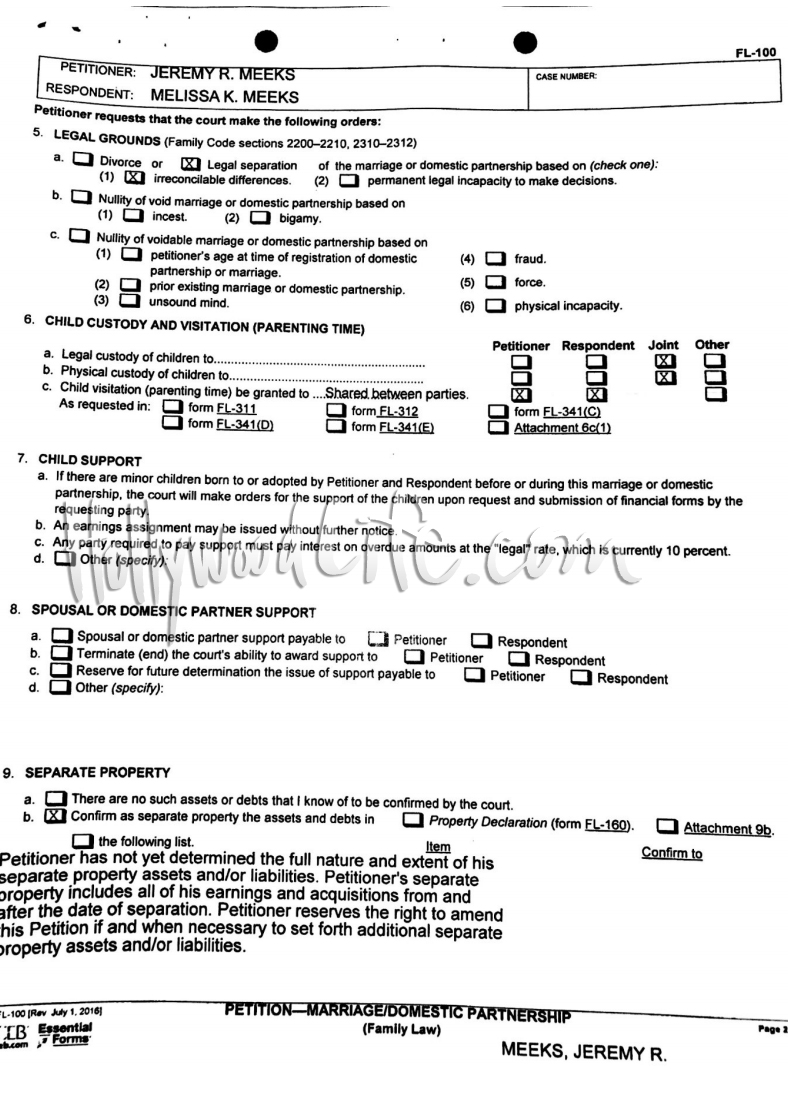 Jeremy Meeks Court Documents: Melissa Demands Custody — Pics ... Jeremy Meeks Court Documents: Melissa Demands Custody — Pics ...