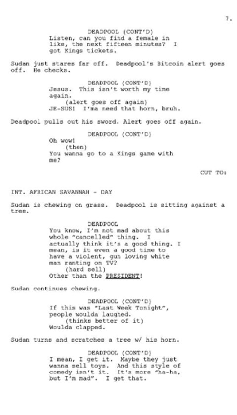 Animated ‘Deadpool’ Script: Pics — Written By Donald Glover – Hollywood ...