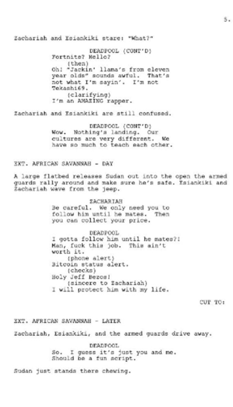 Animated ‘Deadpool’ Script: Pics — Written By Donald Glover – Hollywood ...