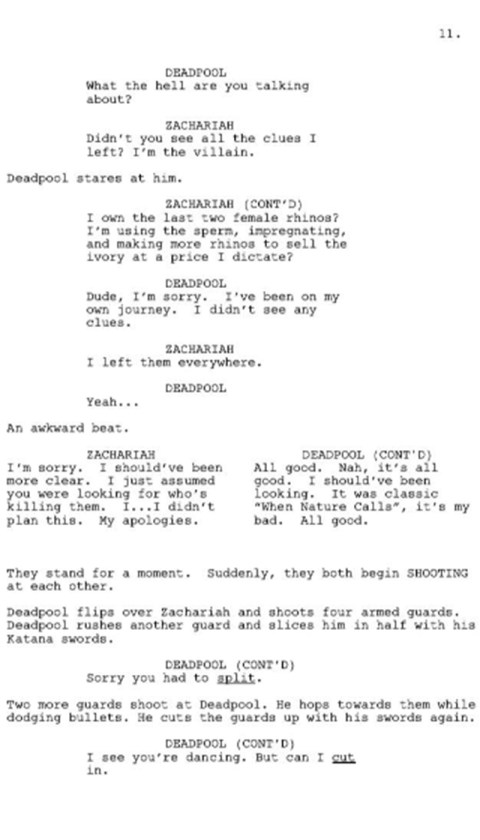 Animated ‘Deadpool’ Script: Pics — Written By Donald Glover – Hollywood ...