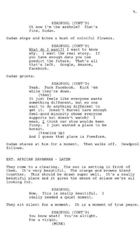 Animated ‘Deadpool’ Script: Pics — Written By Donald Glover – Hollywood ...