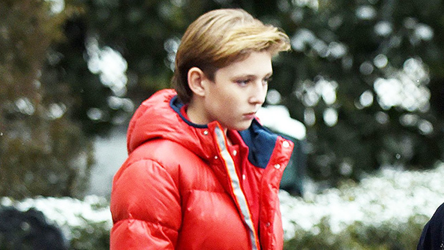 Barron Trump & Melania Winter Coats: Wore Red & Camel For Family Vacay ...