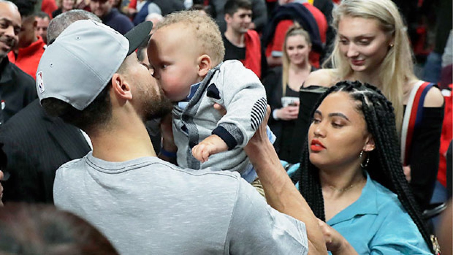 Steph Curry & Son, Canon, Celebrate NBA Western Conference Finals Win ...