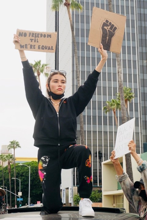 Stars At George Floyd Protests — Madison Beer & More – Hollywood Life