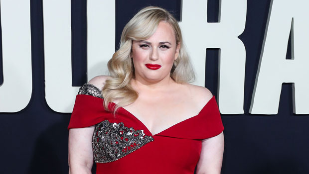 Rebel Wilson Shows Off Plunging Blue Dress & Red Gown In New Pics ...