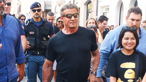 Sylvester Stallone Flexes His Arm Muscles After Gym Workout – Hollywood ...