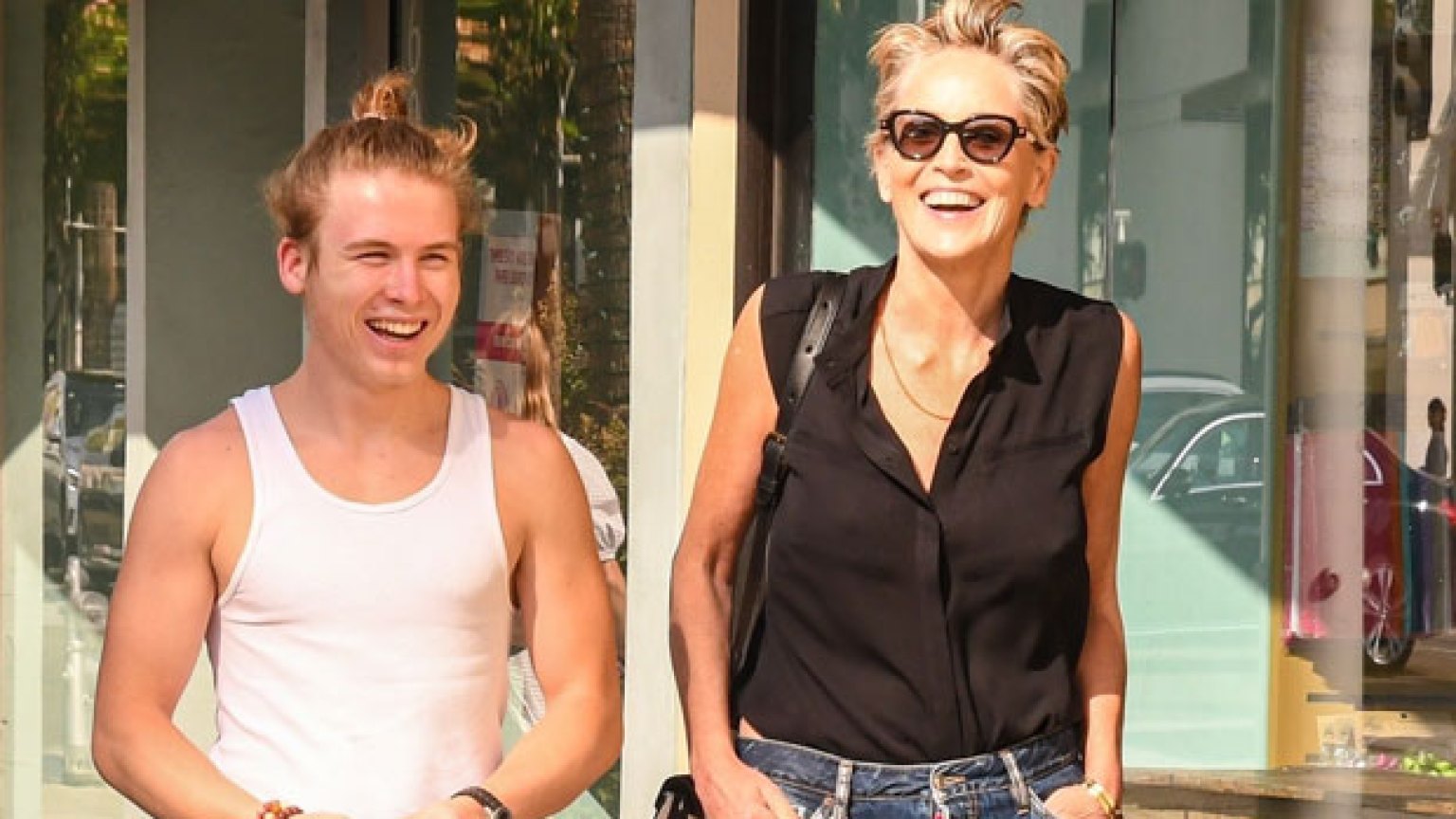 Sharon Stone Steps Out With Son Roan For Rare Outing — Pics – Hollywood ...