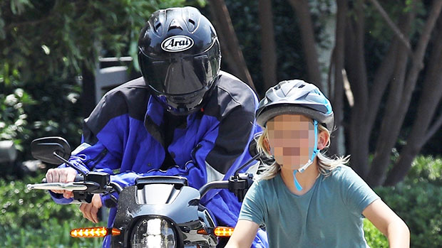 Ben Affleck Rides His Motorcycle As Son Samuel Bikes Beside Him ...