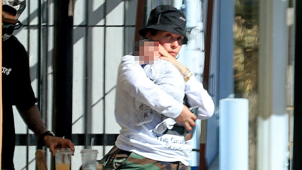 Usher & GF Jenn Goicoechea Make Rare Outing With Newborn Son Sire ...