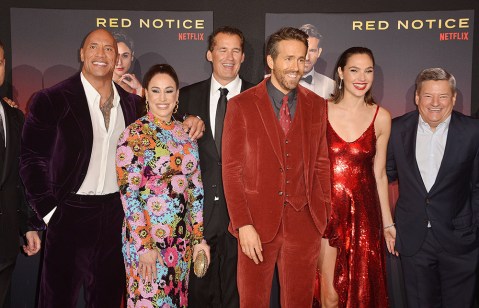 ‘Red Notice’ Premiere: Photos Of The Rock, Gal Gadot, & Ryan Reynolds ...