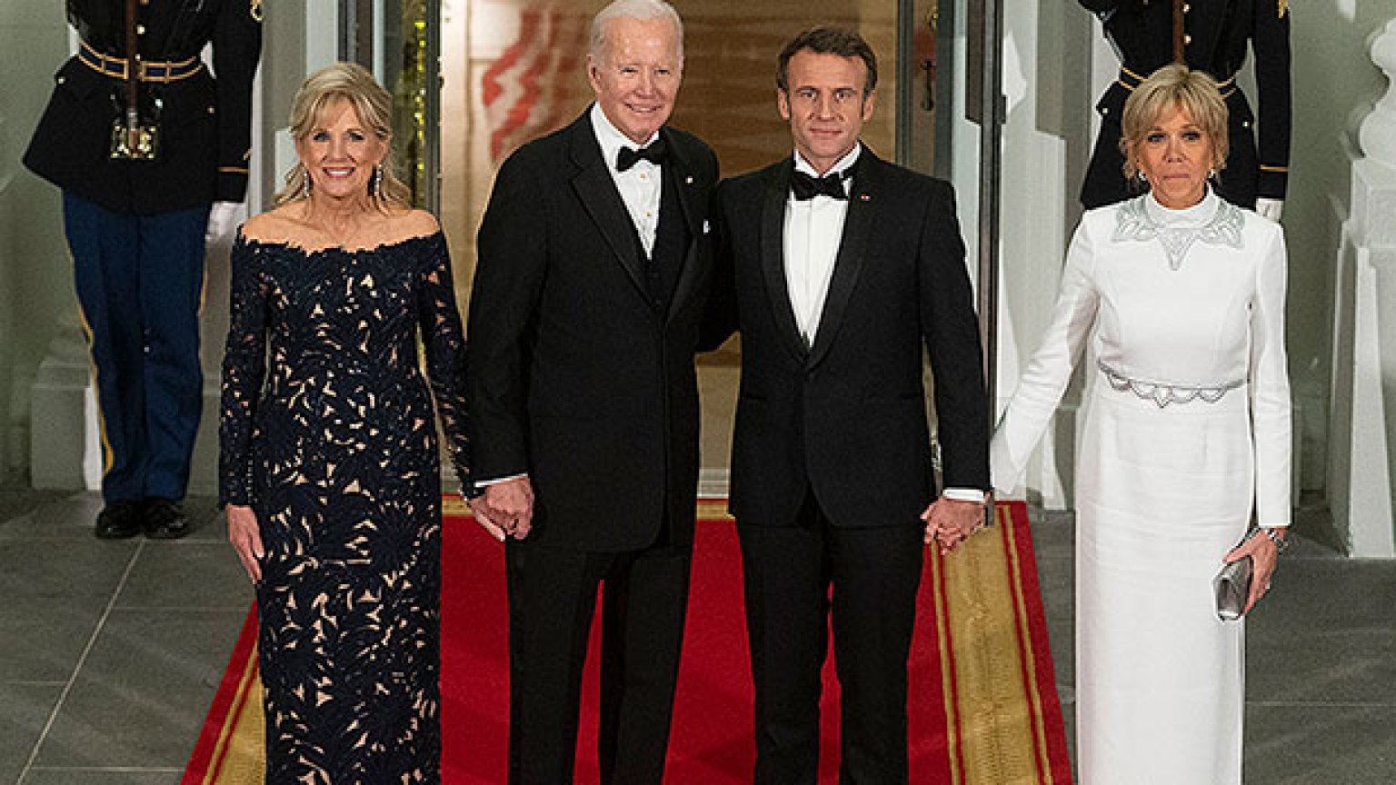 Brigitte Macron Rocks White Dress At Joe Biden’s State Dinner: Photos ...