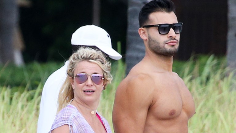 Britney Spears Rocks Tiny Orange Bikini With Sam Asghari: Video ...