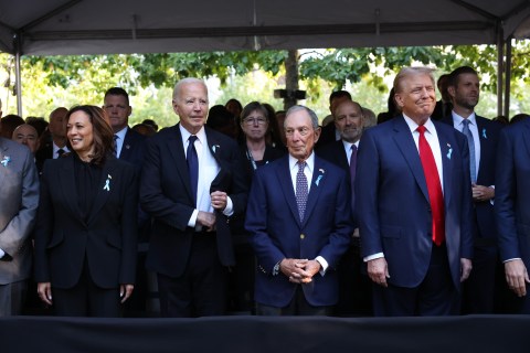 Kamala Harris and Donald Trump Shake Hands at 9/11 Memorial: Photos – Hollywood Life