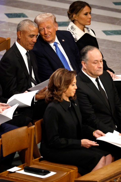 What Were Trump & Obama Talking About at Carter’s Funeral? Photos ...